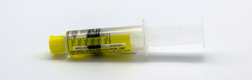 Heparin Lock Flush Syringe, 100 Units/ml - Medefil