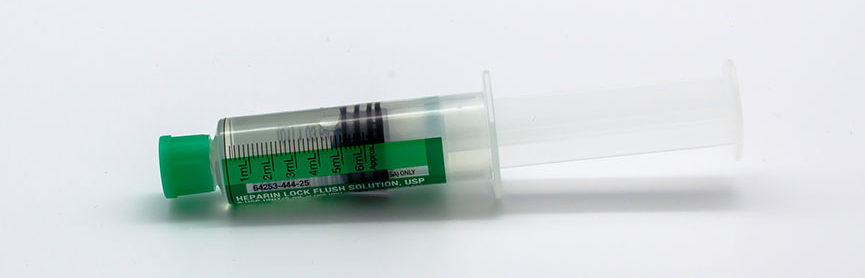 Heparin Lock Flush Syringe, 1 Unit/ml - Medefil